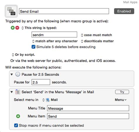 mail trigger mac automation tips