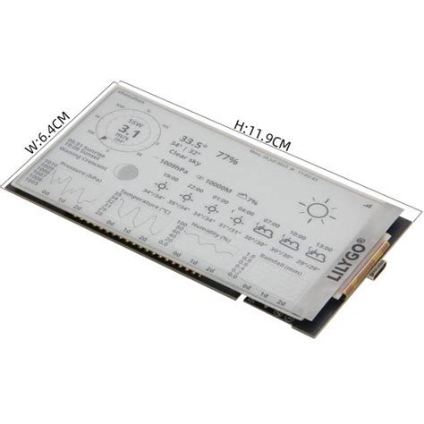 LilyGo TTGO T Inch E Paper Display ESP Modul Mit WiFi Bluetooth V Bastelgarage