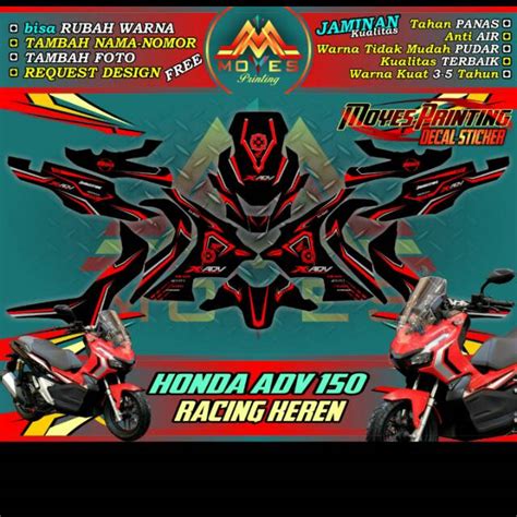 Jual Sticker Motor Honda ADV Decal Motor ADV Decal Sticker ADV Racing Keren Shopee