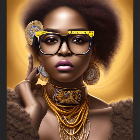Beautiful Brown Skin African Woman Wearing Hiphop · Creative Fabrica