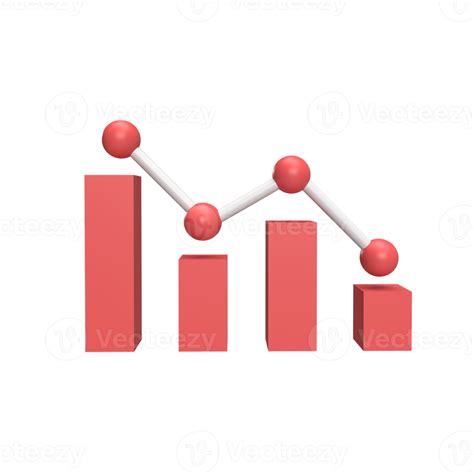 Decrease Graph 3d Icon Model Cartoon Style Concept Render Illustration 8479844 Png