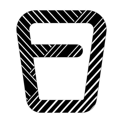 Premium Photo Glass Icon Black White Diagonal Lines