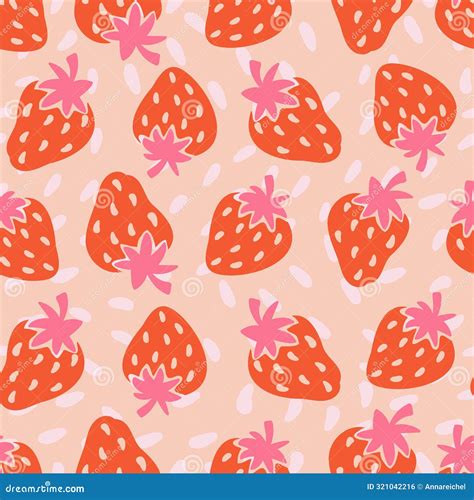 Strawberry Pattern Repeat File For Sublimation Or Printing Seamless
