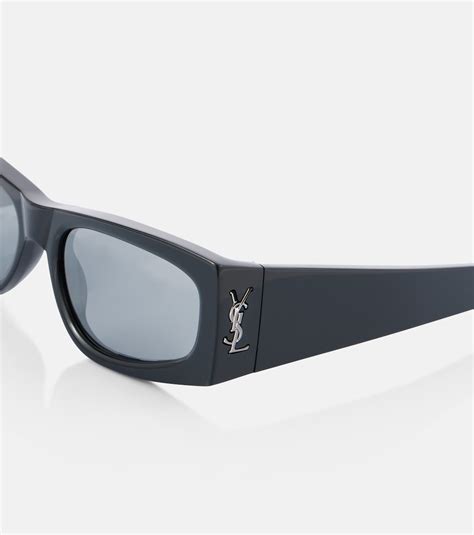 Monogram Rectangular Sunglasses In Black Saint Laurent Mytheresa