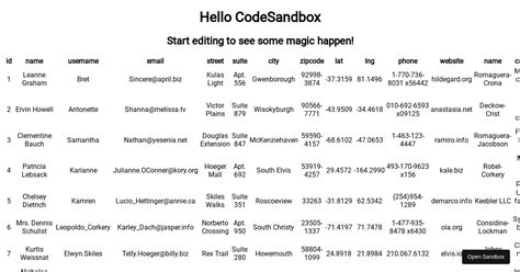 Copper Users Codesandbox