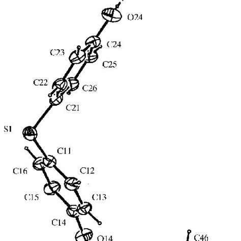 The Asymmetric Unit Of Compound 2 Showing The Atomlabelling Scheme