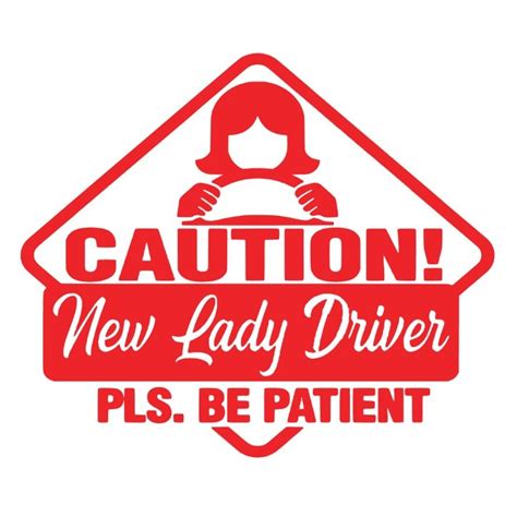 New Lady Driver Car Vinyl Sticker Lazada Ph