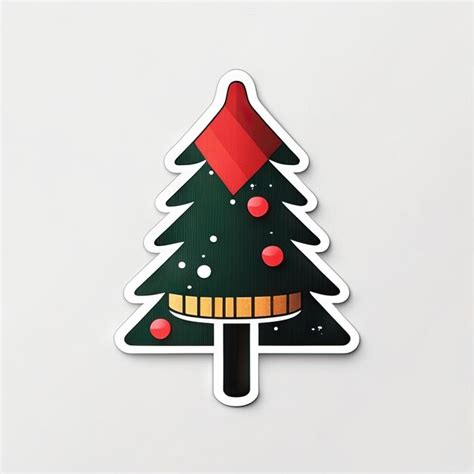 Premium Ai Image Christmas Tree Sticker