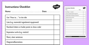 Instructions Writing KS2 Resources