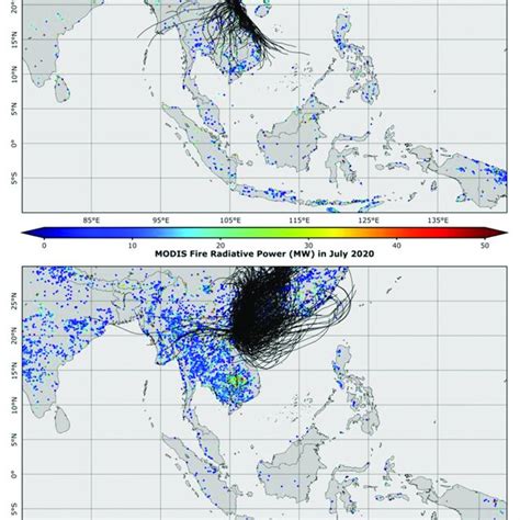 Modis Cumulative Fire Radiative Power Over The Southeast Asian Region