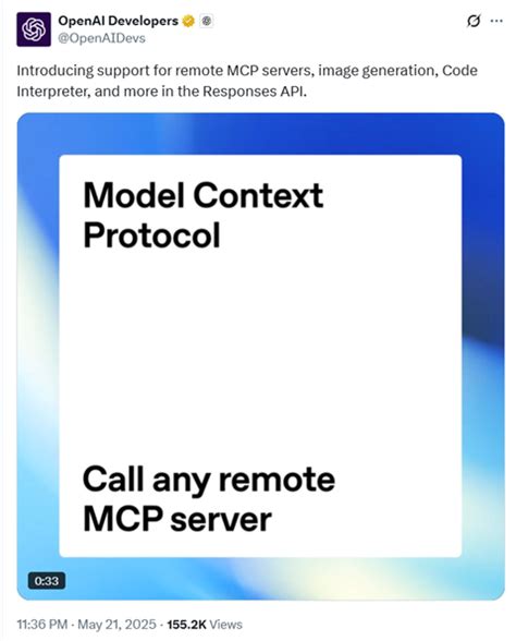 Openai 重磅推出！核心api新增mcp功能，智能体开发迎来翻天覆地的变化 腾讯云开发者社区 腾讯云