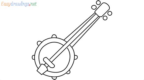 How To Draw Banjo Step By Step 7 Easy Phase Emoji