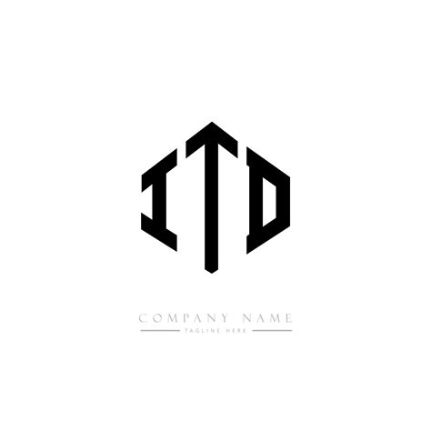 Diseño De Logotipo De Letra Itd Con Forma De Polígono Diseño De