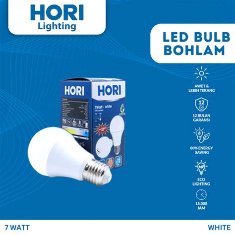 Promo HORI Lampu LED Bulb Bohlam 7 Watt Putih Kota Tangerang Hori Lighting Official Store