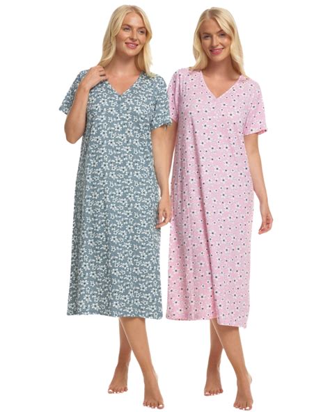 Sage Freesia 100 Cotton Plus Size Nightdress Suzy And Me Collection