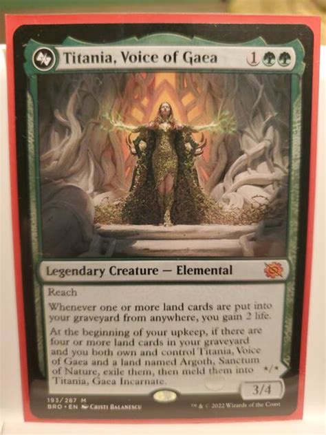 Mtg Titania Voice Of Gaea The Brothers War 193287 Regular Mythic For