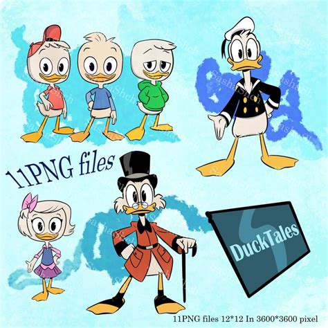 Duck Tales Png Set Png Clipart Set Scrooge And Friends For Printing