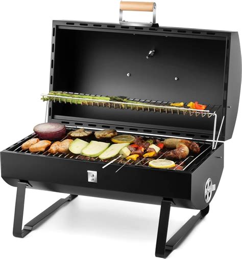Cusimax Charcoal Grill 18 Inch Barbecue Grill With Thermograph