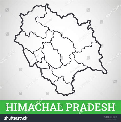Blank Simple Map Of Himachal Pradesh Cropped Outside