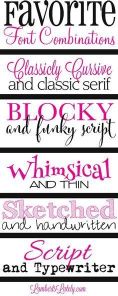 My Favorite Font Combinations Artofit