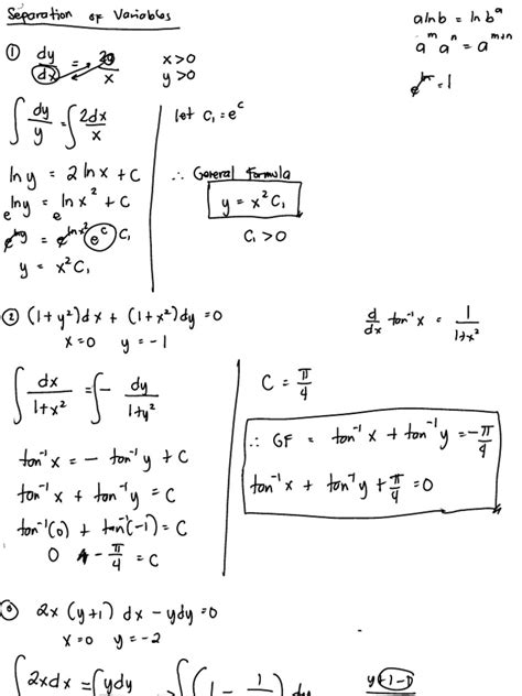 Math04 Ie Separation Of Variables Pdf