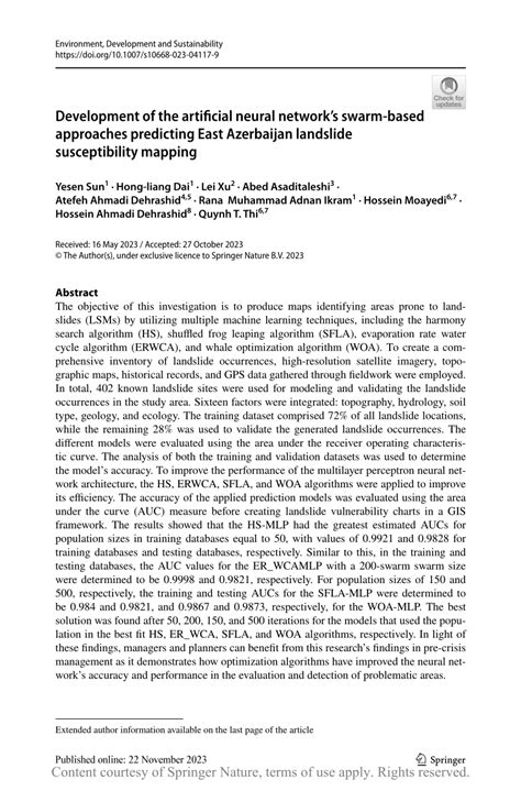 Development Of The Artificial Neural Networks Swarm Based Approaches Predicting East Azerbaijan