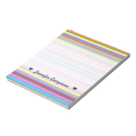 customizable name stripes of various colors notepad ad ad colors