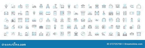 Smart City Technologies Vector Line Icons Set Smart City Technologies Iot Big Data Ai
