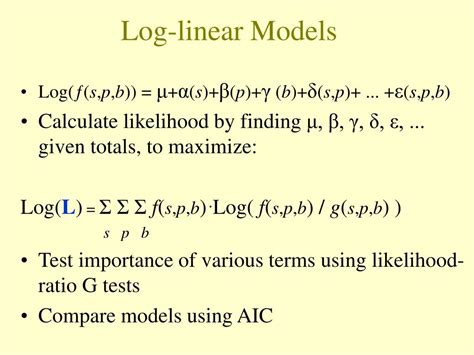 ppt contingency tables and log linear models powerpoint presentation