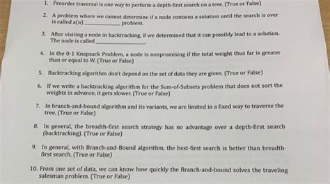 Solved 1 Preorder Traversal Is One Way To Perform A