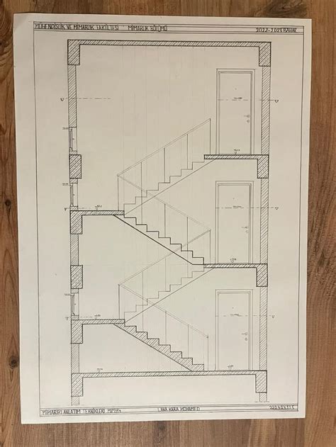 Mimari Anlatım Teknikleri Merdivenlerin Detayları Teknik Resim Interior Architecture Drawing