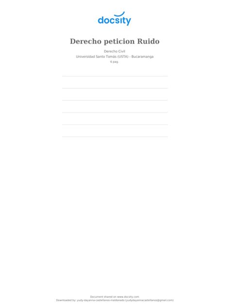 Docsity Derecho Peticion Ruido Pdf