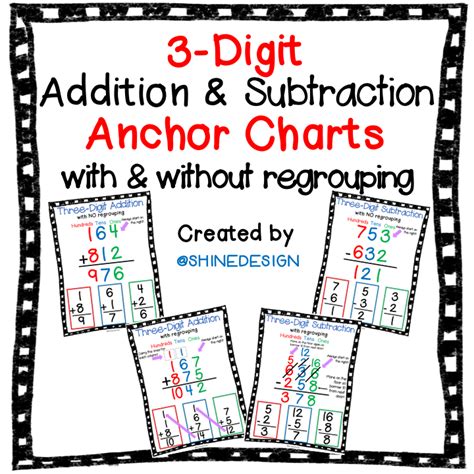 3 Digit Addition And Subtraction Anchor Charts Subtraction Anchor