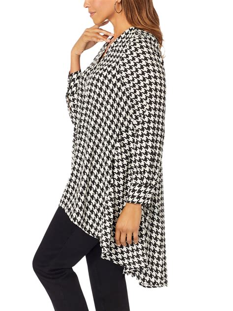 Jessica London Jessica London Blackwhite Houndstooth Hi Low