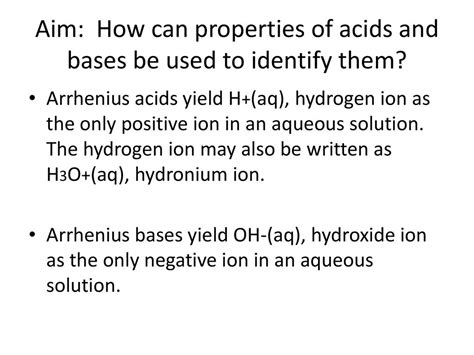 Aim How Can Properties Of Acids And Bases Be Used To Identify Them