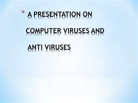 Computer Virus Powerpoint Presentation Pptx