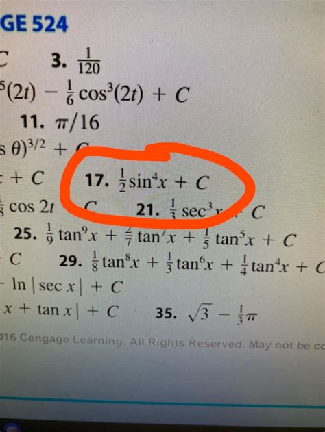 Not Sure What I Did Wrong Trig Integrals R Calculus