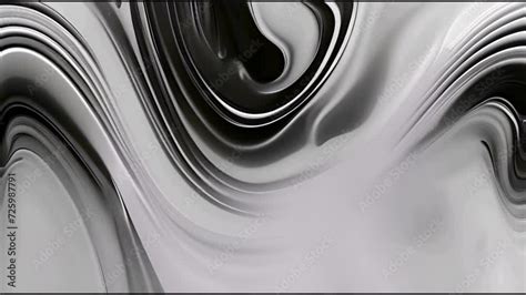 Abstract Liquid Black And White Texture Animated 3d Waving Cloth Texture Liquid Loop Animation