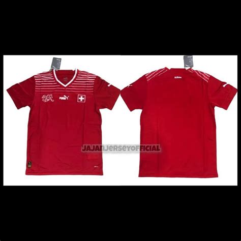 Jual Jersey Negara Swiss Home Worldcup Pildun 2022 2023 Grade Ori Shopee Indonesia