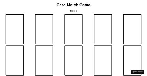 Card Match Game Codesandbox