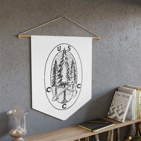 Ccc Civilian Conservation Corps Logo Black And White Wall Pennant Etsy