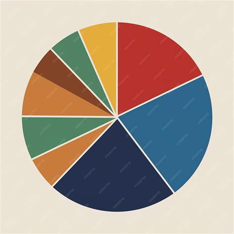 premium vector a pie chart with various segments each colored differently and labeled with