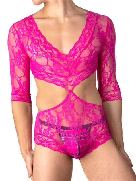 Mens Bodysuits And Leotards Feminization Lingerie For Men Xdress