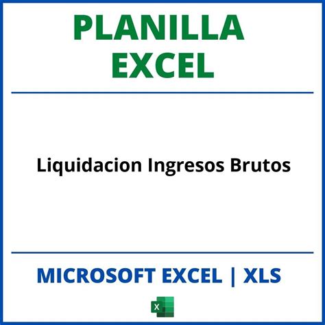 Planilla Excel Liquidacion Ingresos Brutos