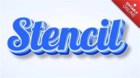 Stencil Ocean 3d Text Effect Generator