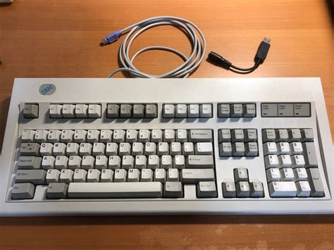 RARE IBM Blue Label Model M 52G9658 Buckling Spring Keyboard With 5 Pin DIN To USB Convertor