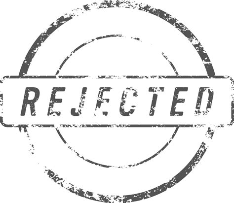 Rejected Stamp Mark Vector Illustration Isolated On White Background PNG