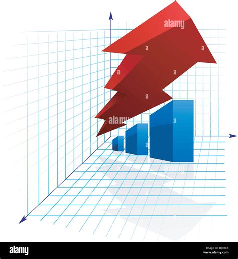 Colorful Graph With Arrow Stock Vector Image Art Alamy