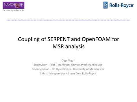 Pdf Coupling Of Serpent And Openfoam For Msr Analysismontecarlovtt