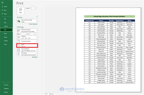 How To Print A Full Page Of An Excel Sheet In A Size Methods